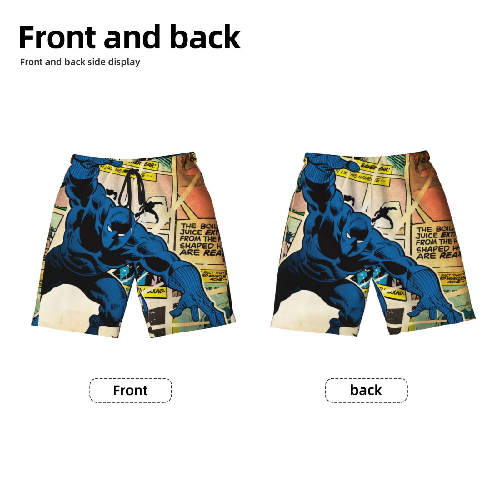 Black Panther Boys Swim Trunks Quick Dry Boards Shorts For Kids Beach ...