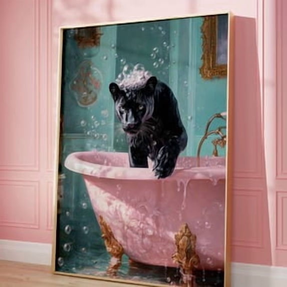 Black Panther Bubble Bath Poster, Poster Home Decor , Poster Print Only ...