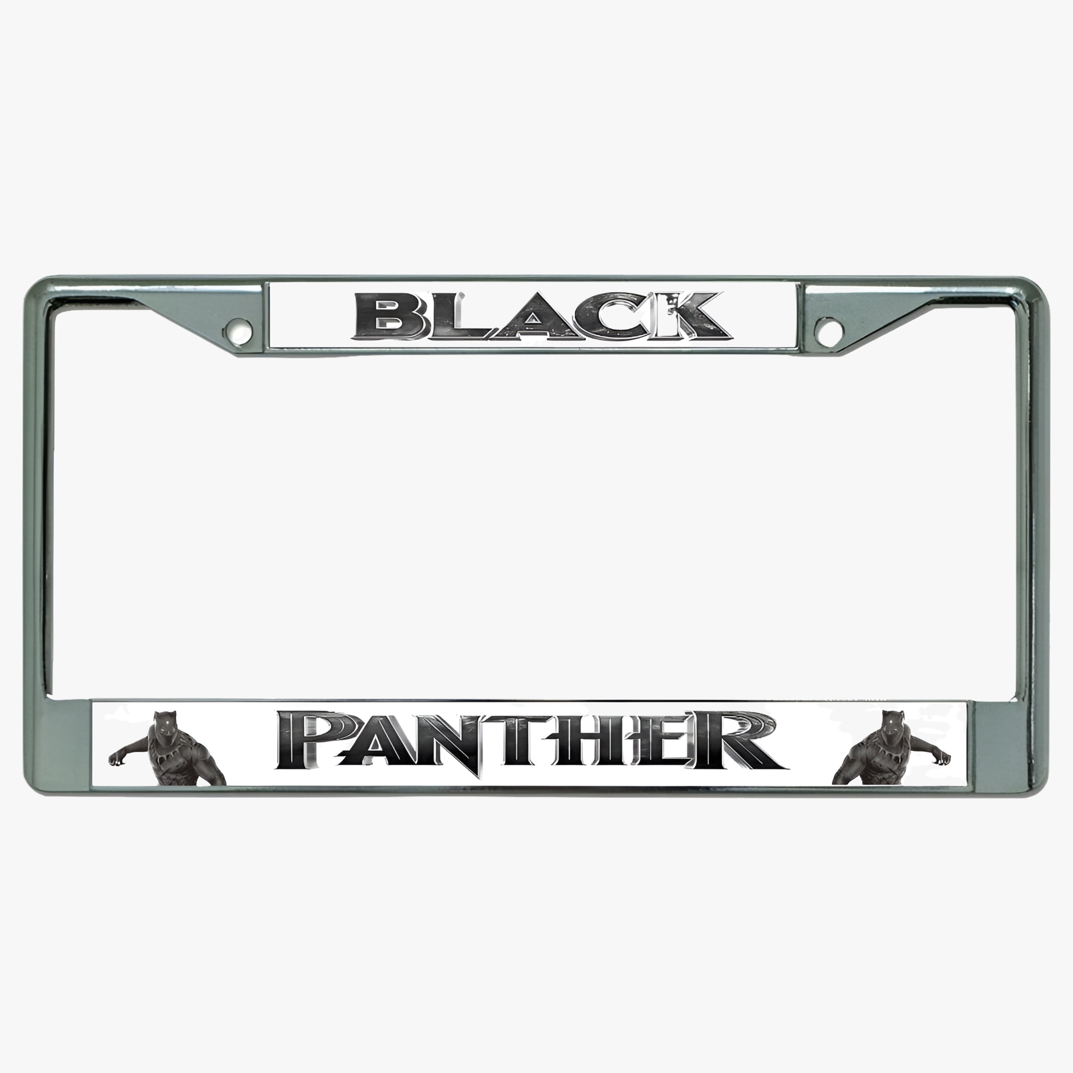 Black Panther Chrome License Plate Frame - Walmart.com