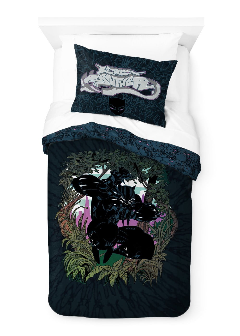 Black Panther DJ Scott Kids 2-Piece Twin/Full Reversible Comforter and ...