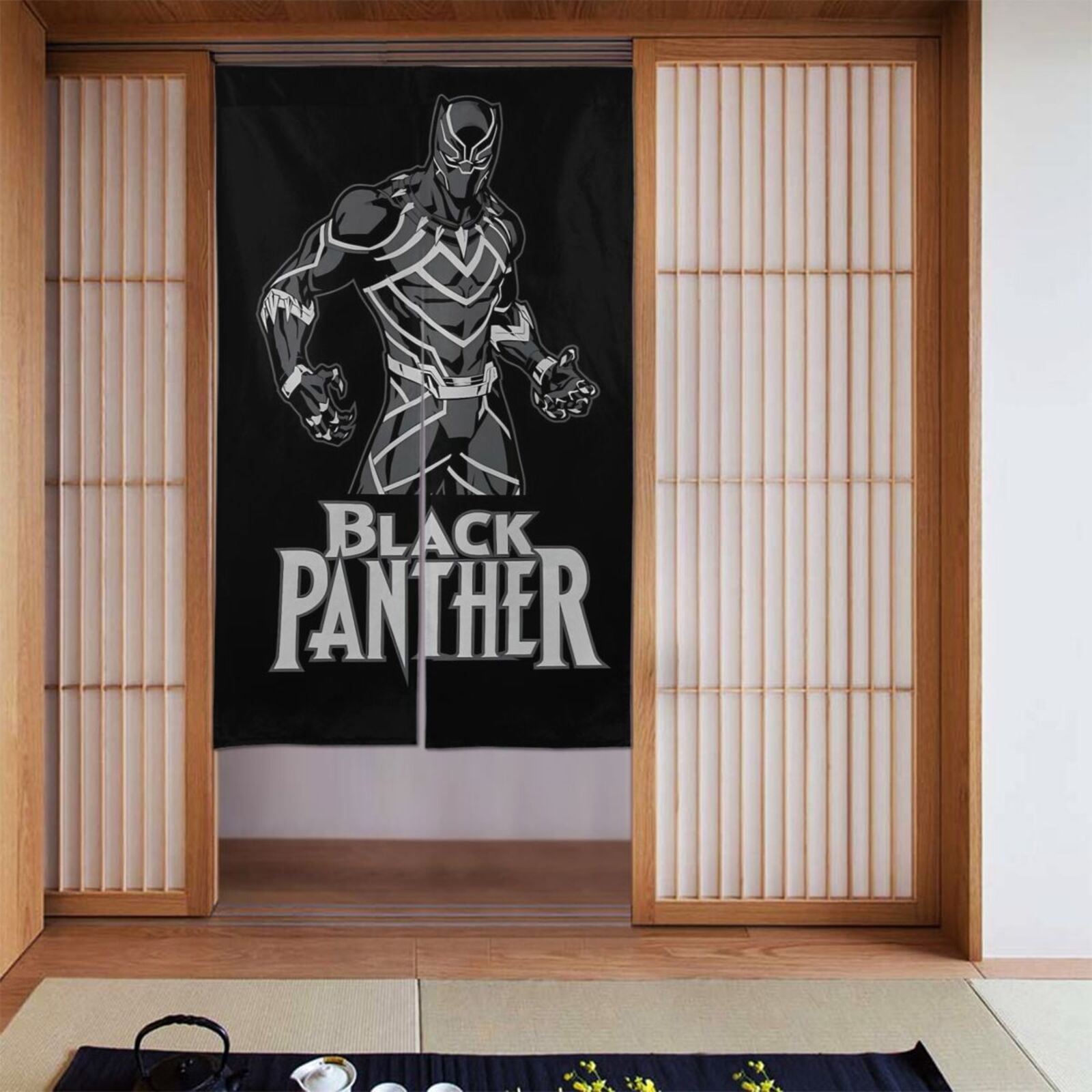 Black Panther Doorway Curtains Blackout Partition Door Cover Decor ...
