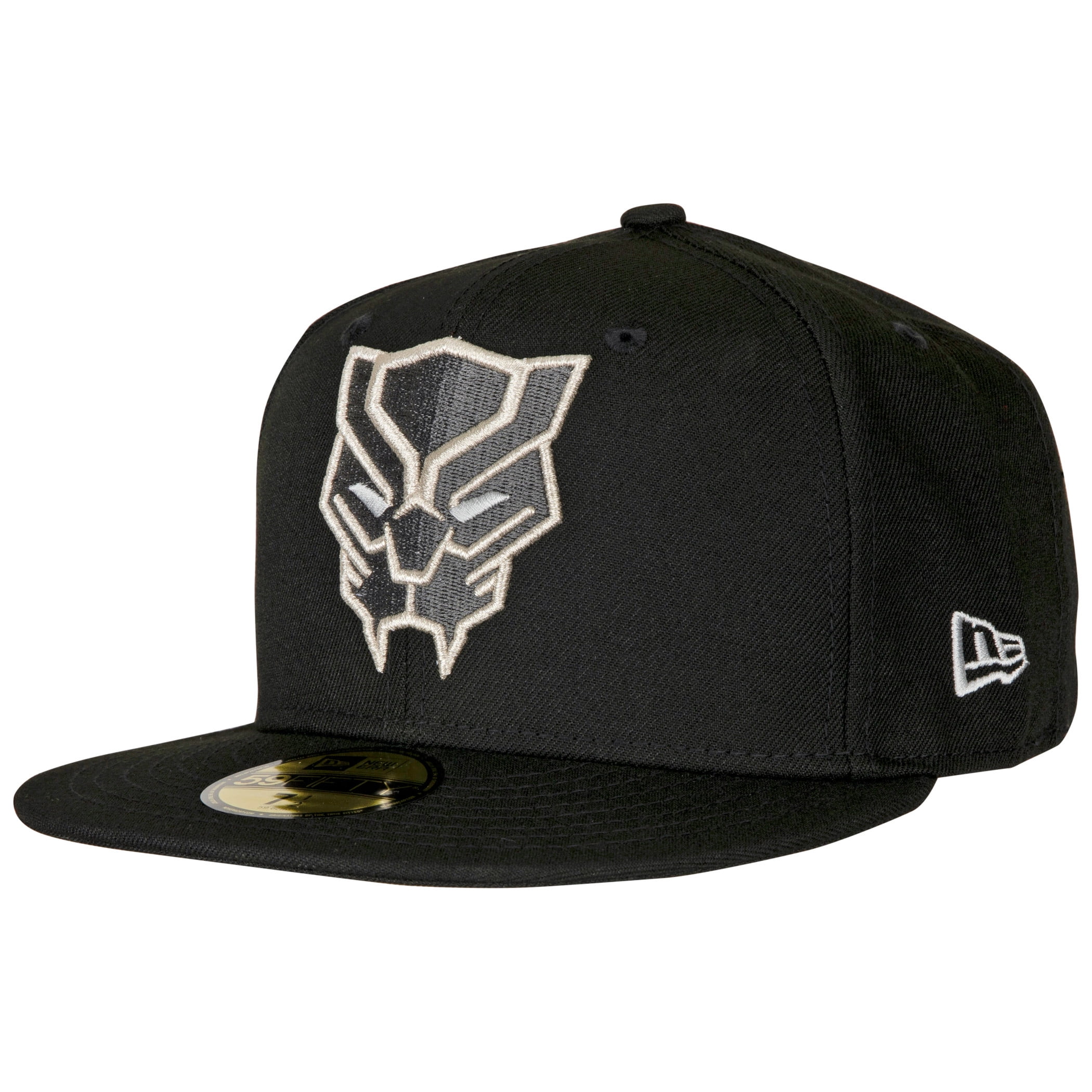 Black Panther Face Symbol Color Block New Era 59Fifty Fitted Hat-7 1/4 ...
