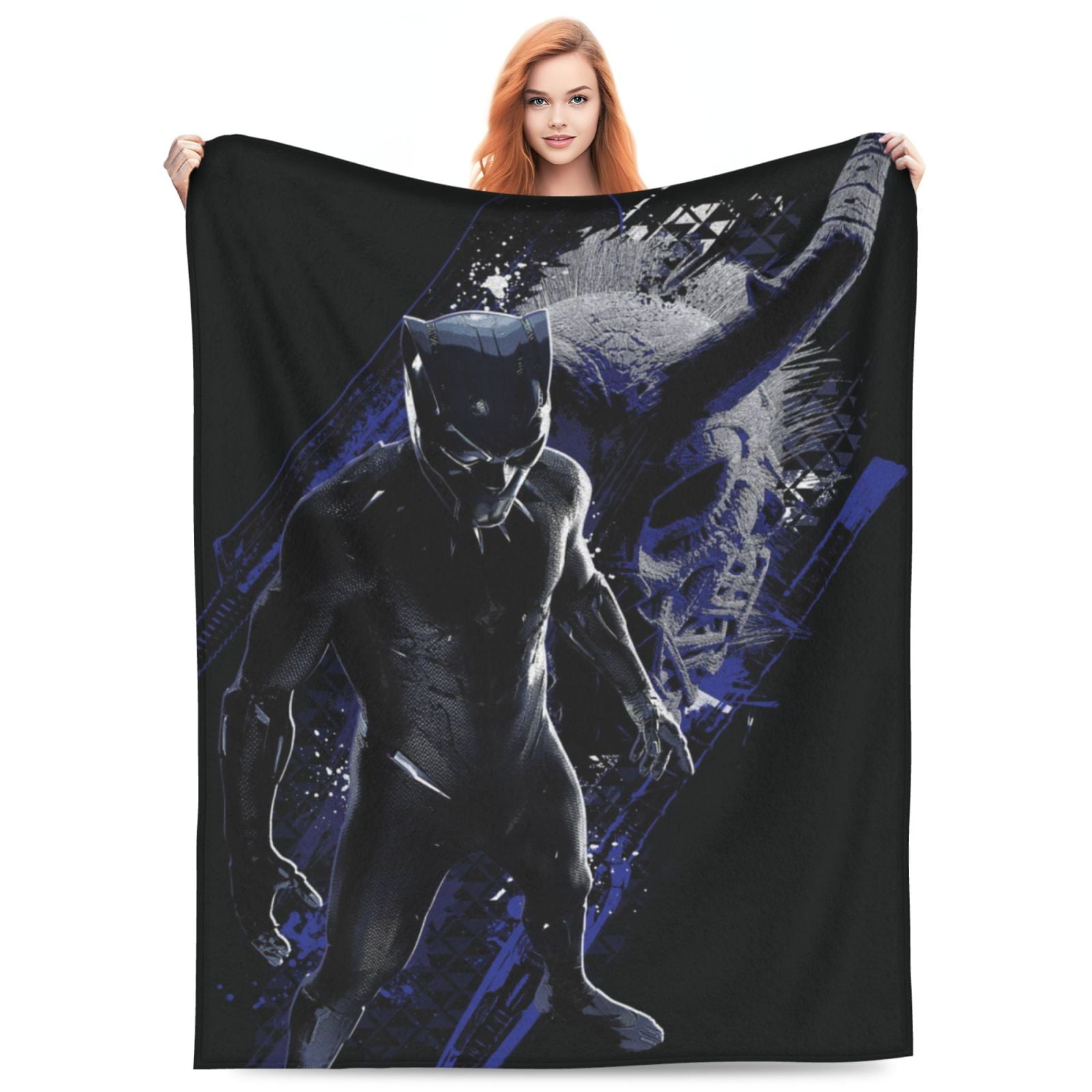 Black Panther Fleece Throw Blanket For Couch Or Bed - Plush Cozy Fuzzy ...