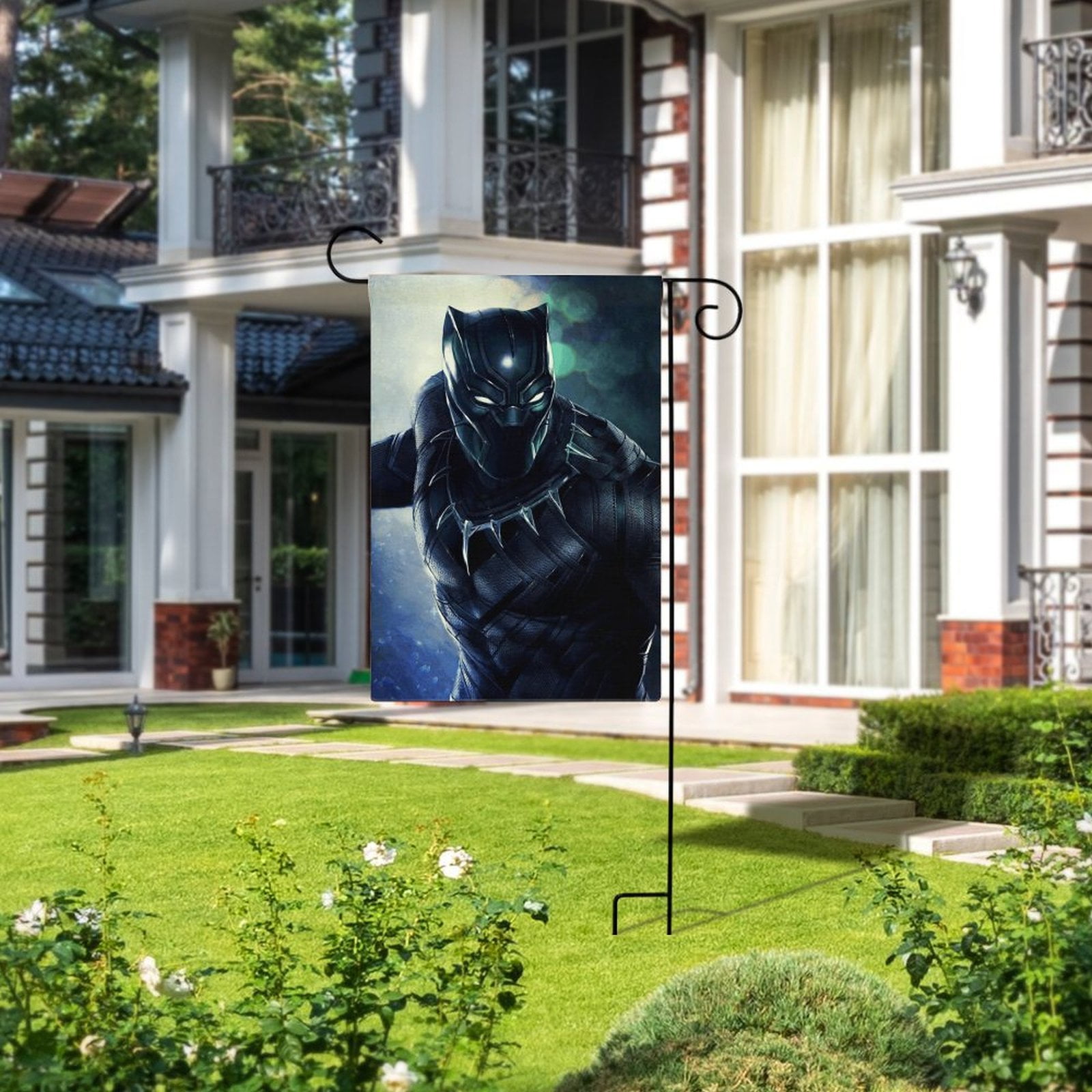 Black Panther Garden Banner - Double-Sided House Outdoor Flag for Yard ...
