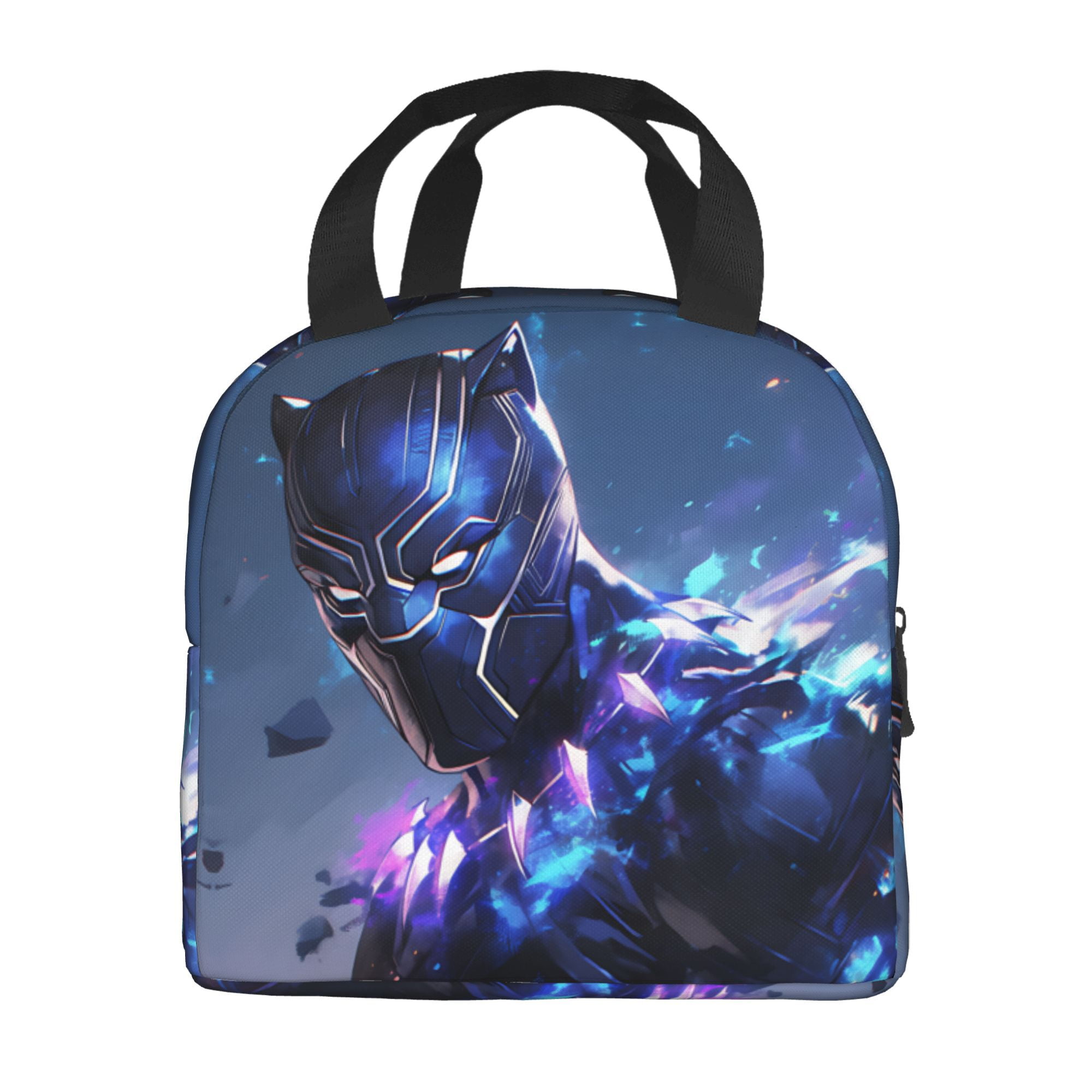 Black Panther Lunch Bag Tote Bag Portable Insulated Lunch Box For Beach ...
