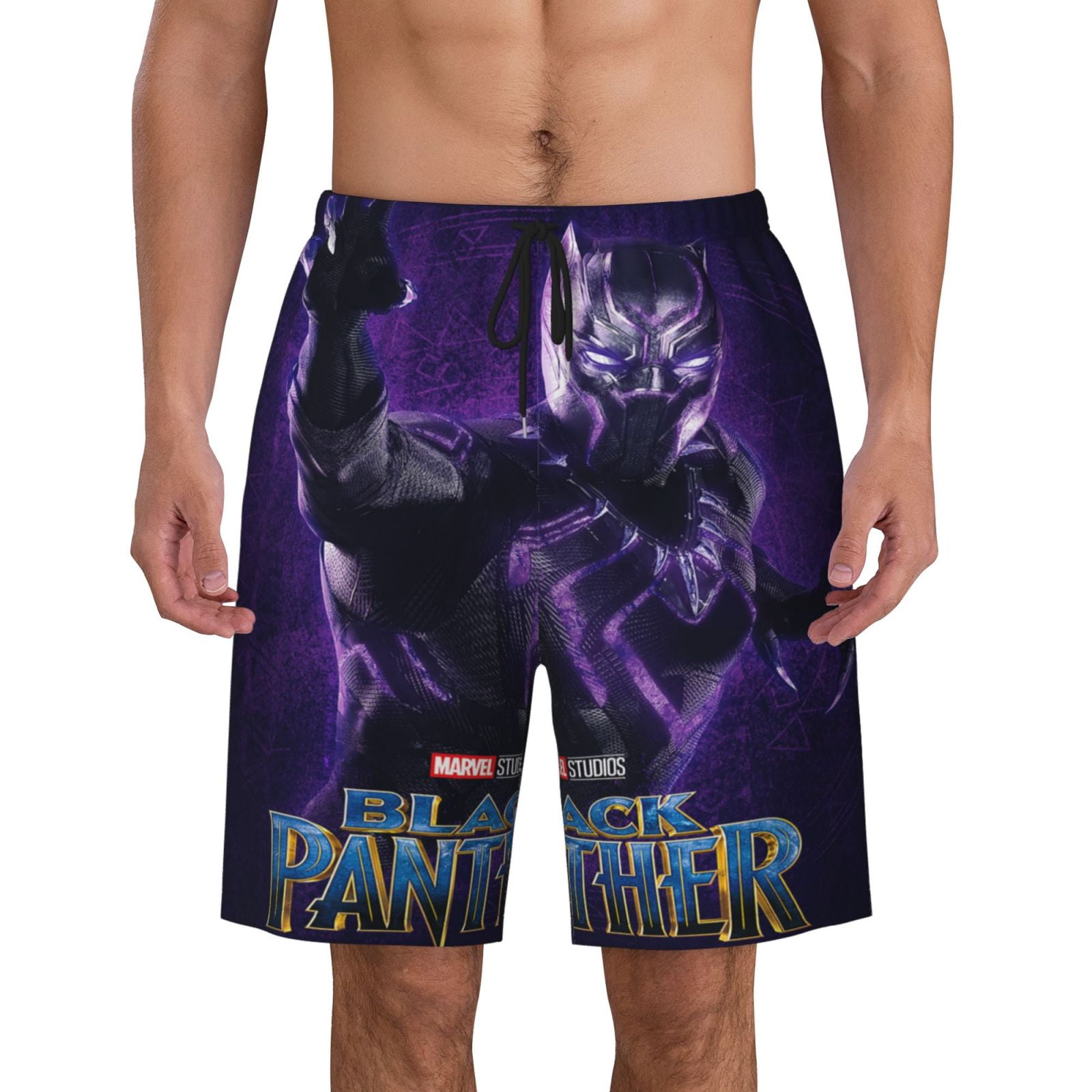 Black Panther Men's Swim Trunks Quick Dry Board Shorts Bathing Suit ...