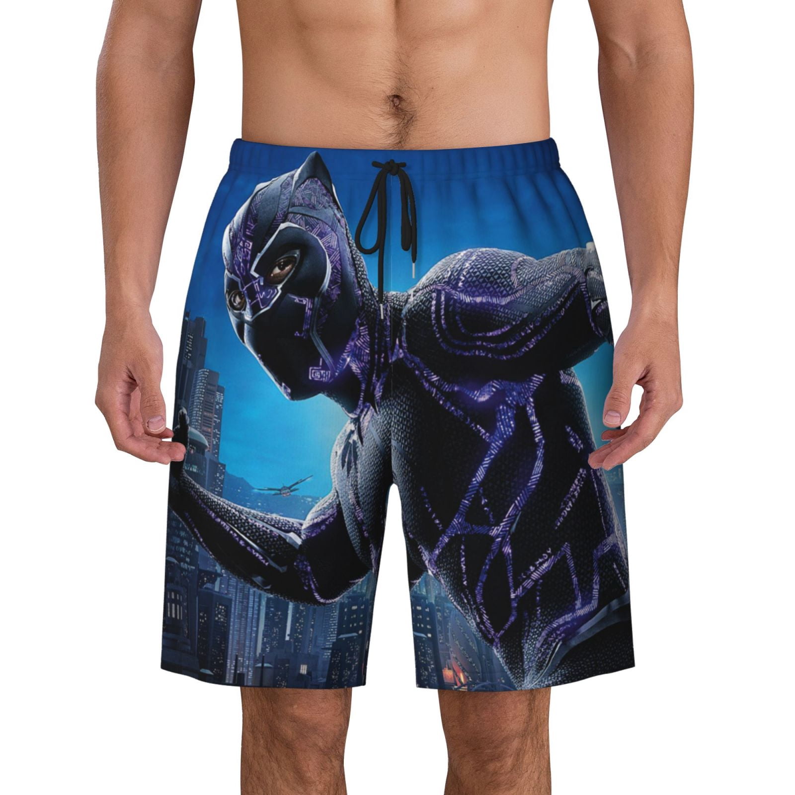 Black Panther Mens Swim Trunks Quick Dry Board Shorts Beach Shorts ...