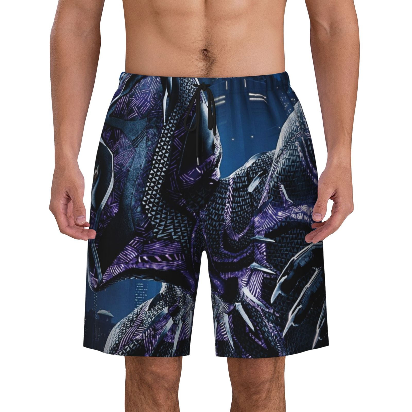 Black Panther Mens Swim Trunks Quick Dry Board Shorts Beach Shorts ...