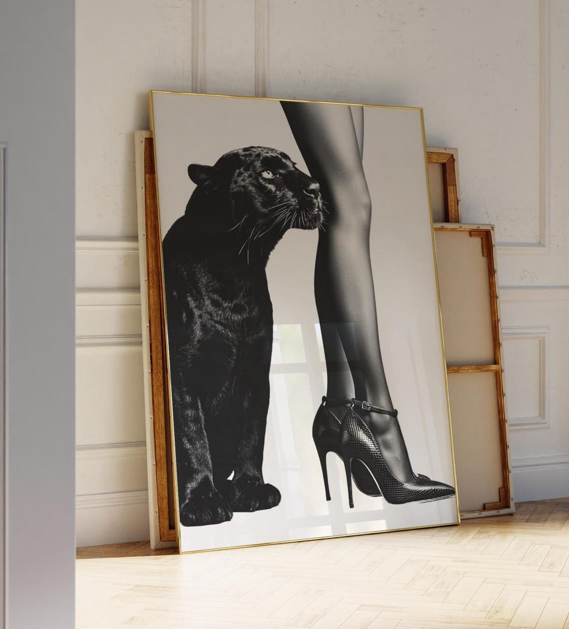 Black Panther Portrait Art Print Feminist Fashion Girly Decor Unframed ...