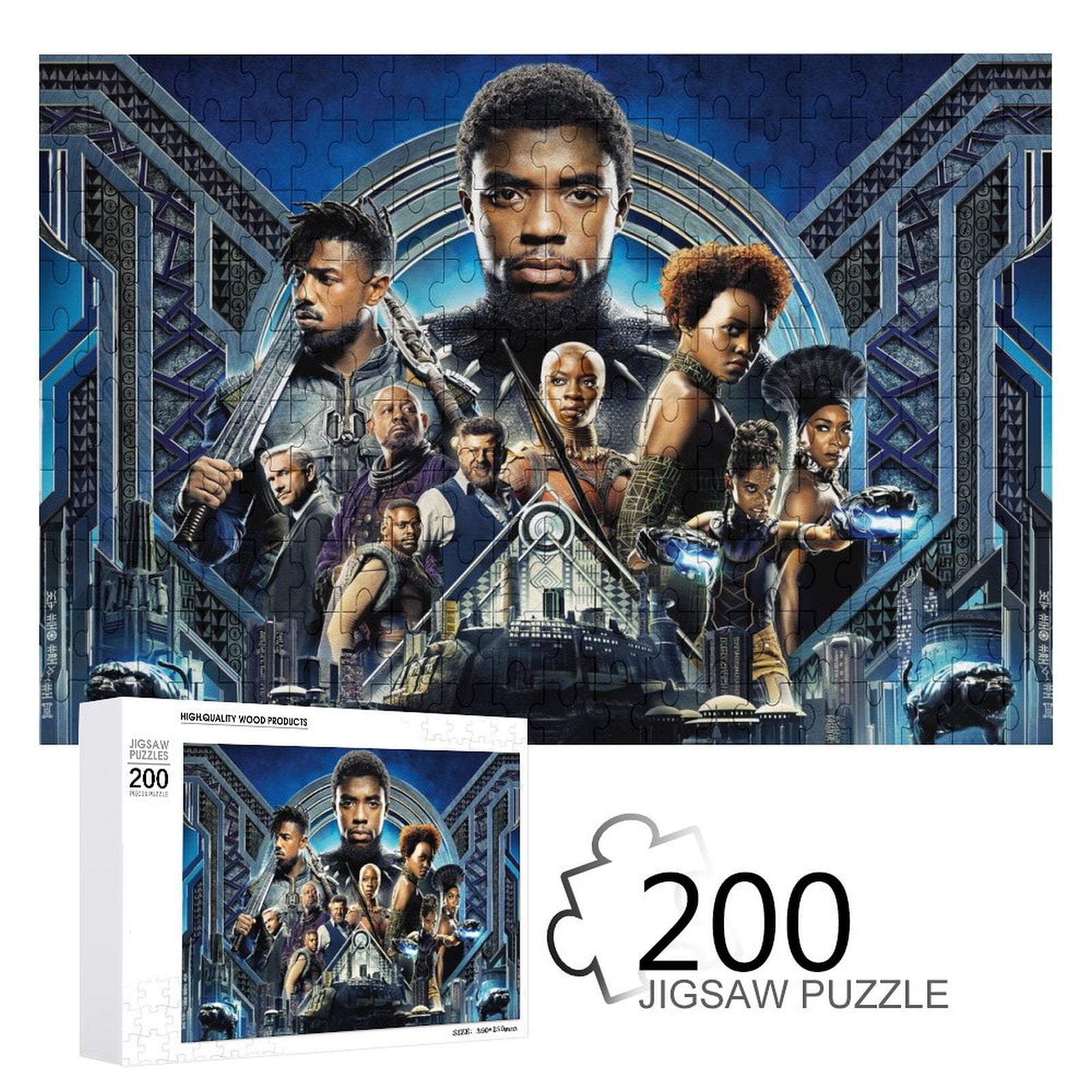 Black Panther Puzzle For Adults & Kids - 200 PCS Jigsaw Puzzle ...
