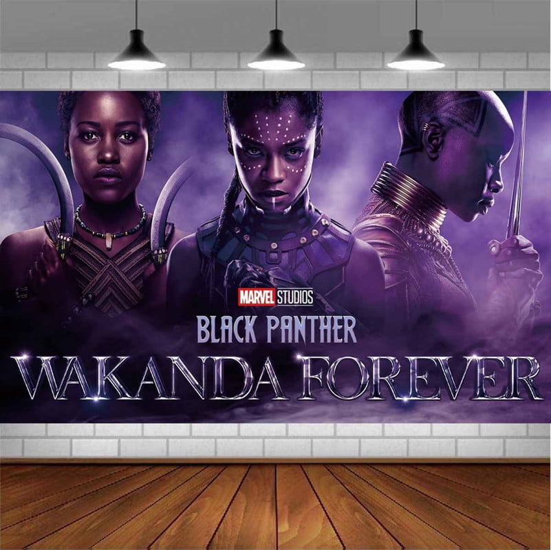 Black Panther Wakanda Forever Backdrop Banner Party Supplies Poster ...