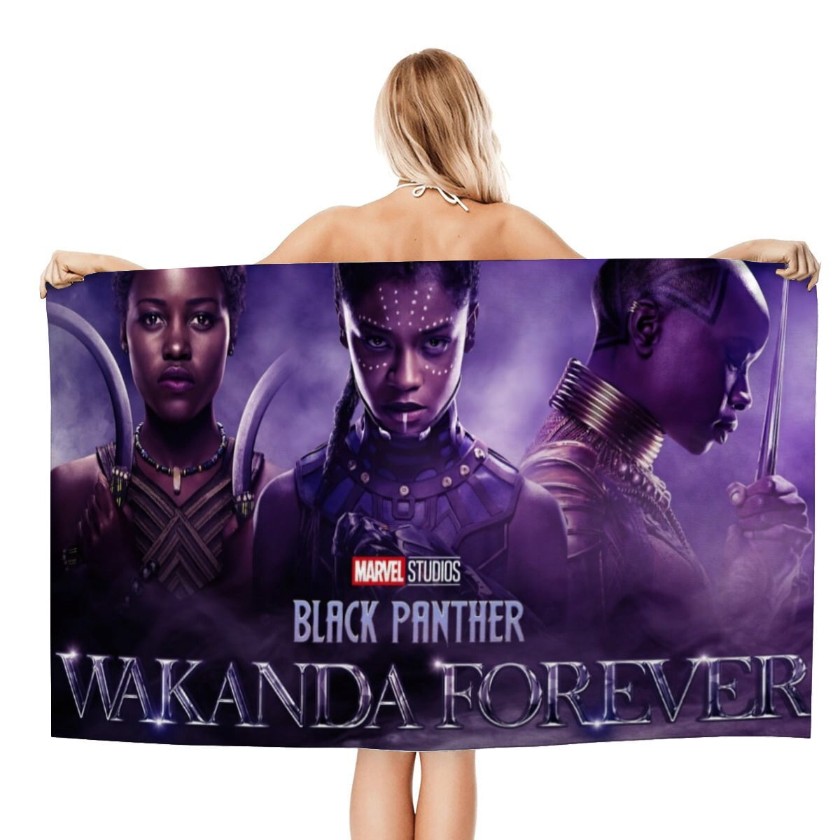Black Panther Wakanda Forever Gifts Beach Towel for Women Girl Birthday ...