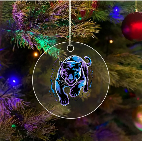 Black Panther Wild Animal Art Ornament, Home Decoration, Circle Acrylic Ornament - Walmart.com