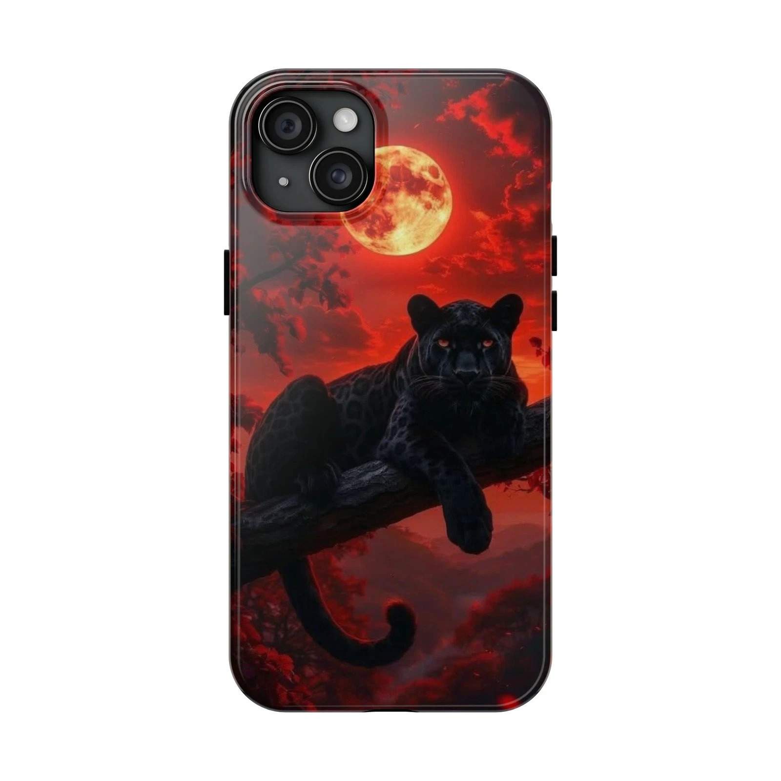 Black Panther Wild Jungle Portrait Art Phone Case for iPhone 11 to 17 ...