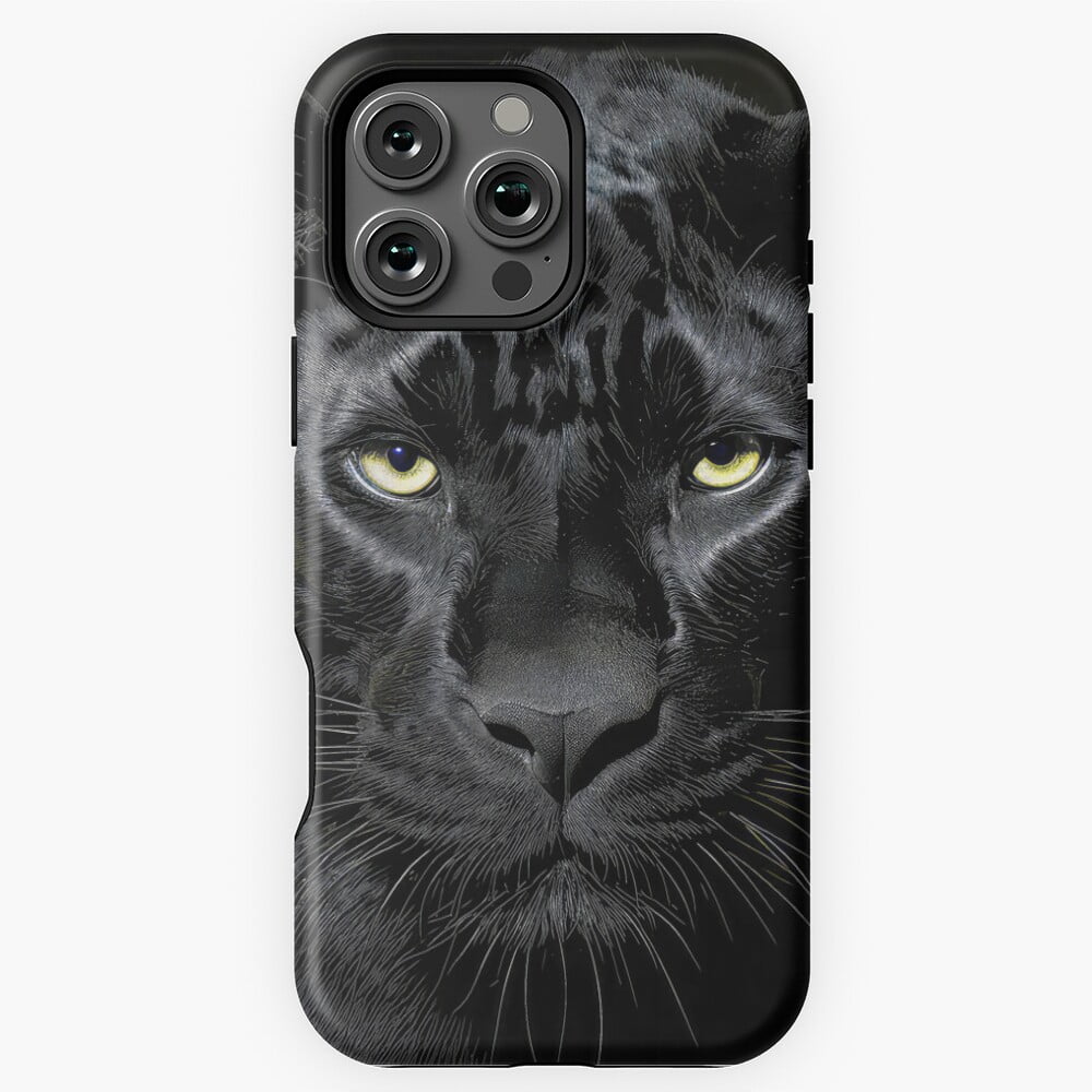 Black Panther on Black Phone Case for iPhone 16 15 14 13 12 11 Pro Max ...