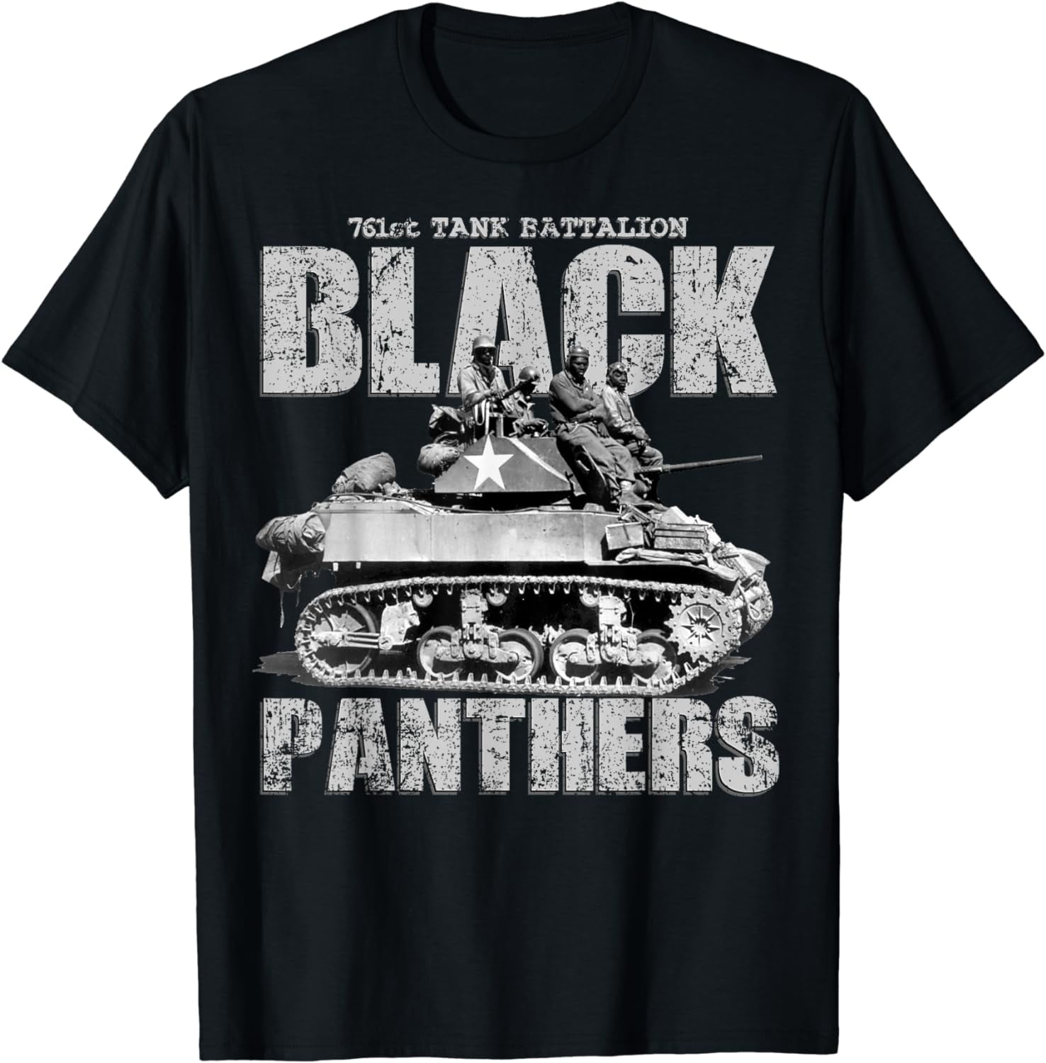 Black Panthers 761st Tank Battalion WW2 Tank Squadron T-Shirt - Walmart.com