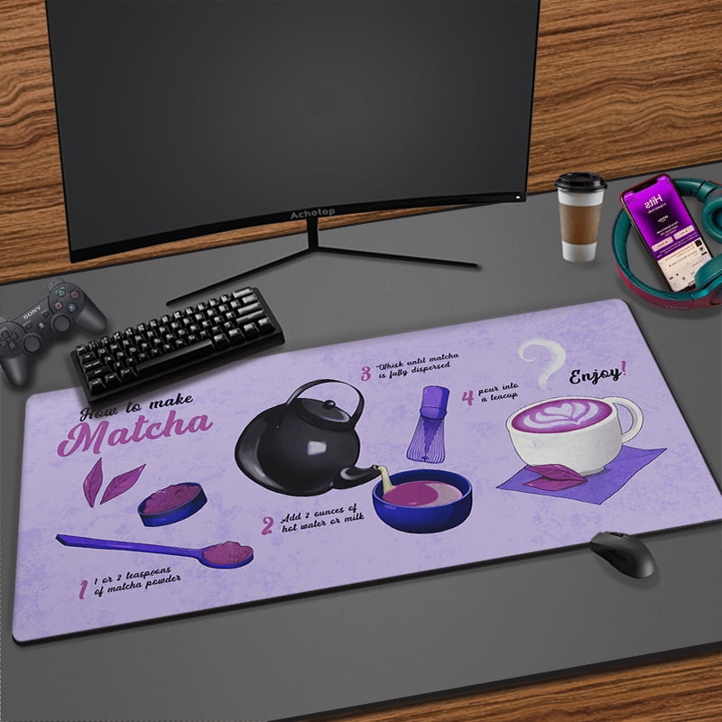 Black Paper Crane Mouse Pad Anime Large Kawaii Accessories Laptop XL ...