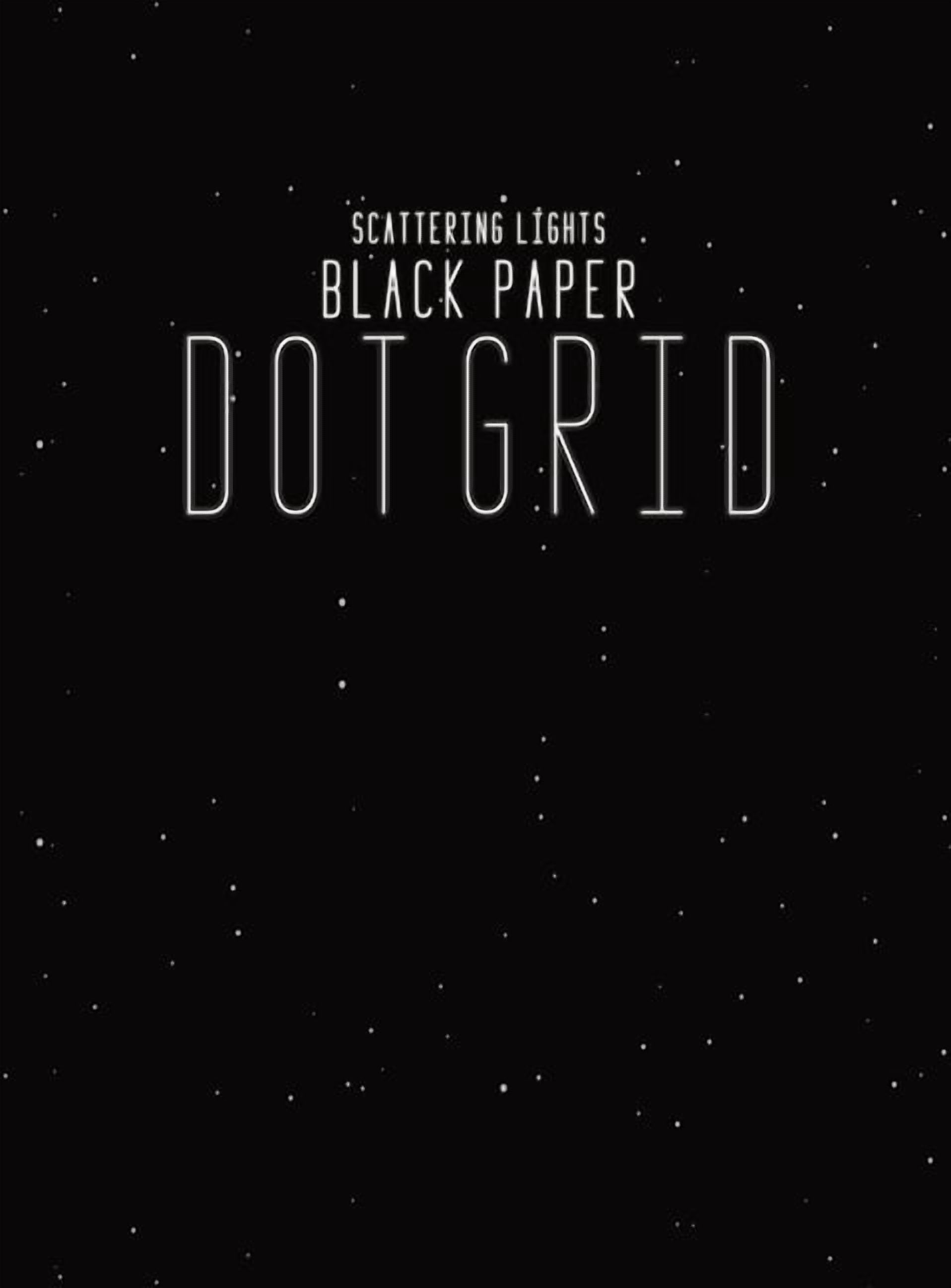 Black Paper Dot Grid Notebook: Hardback Black Dot Grid Paper Pad Book ...