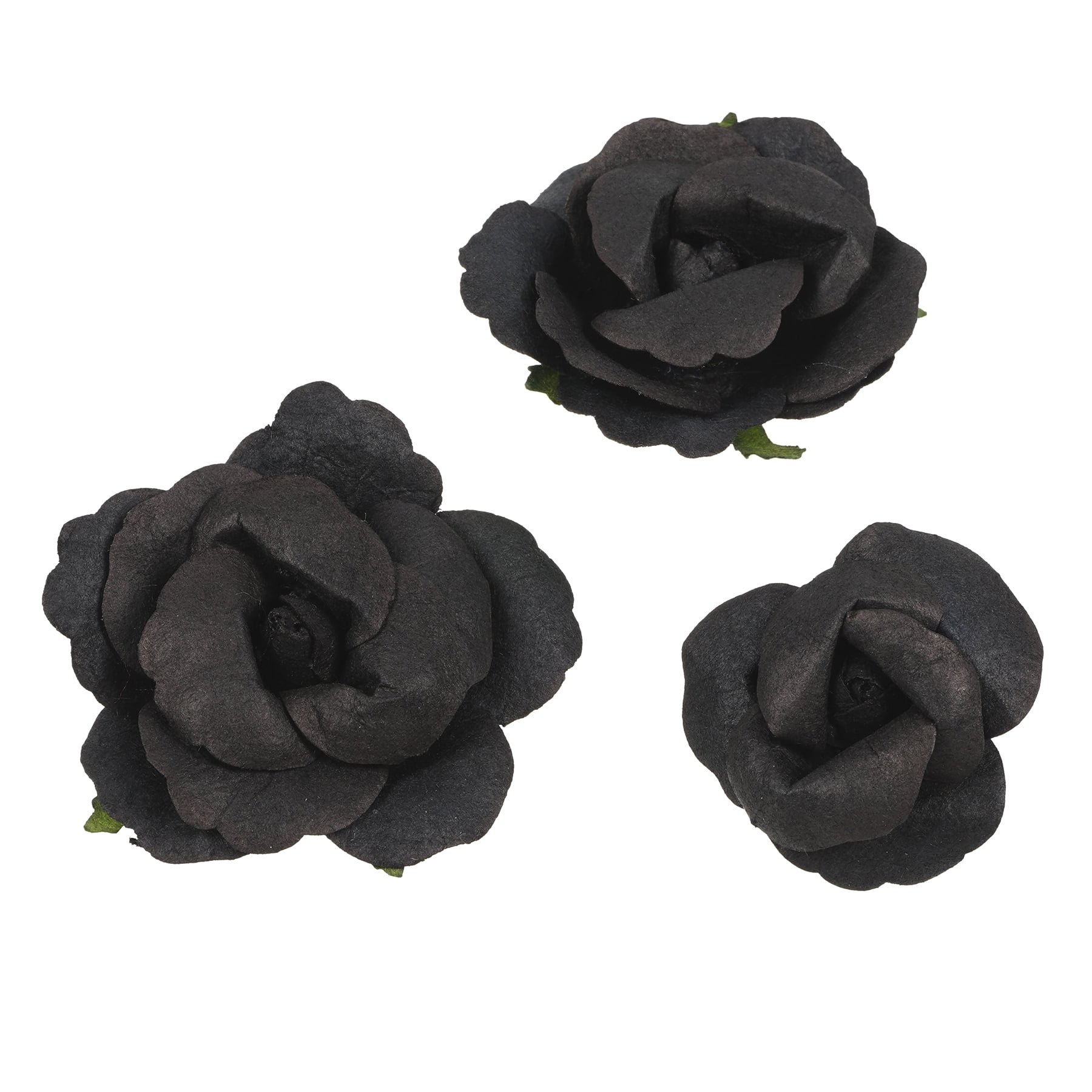 Black Paper Roses by Recollections - Floral Embellishments for ...