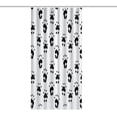 Black Paw Print Pattern Print Shower Curtain,Cloth Fabric Waterproof ...