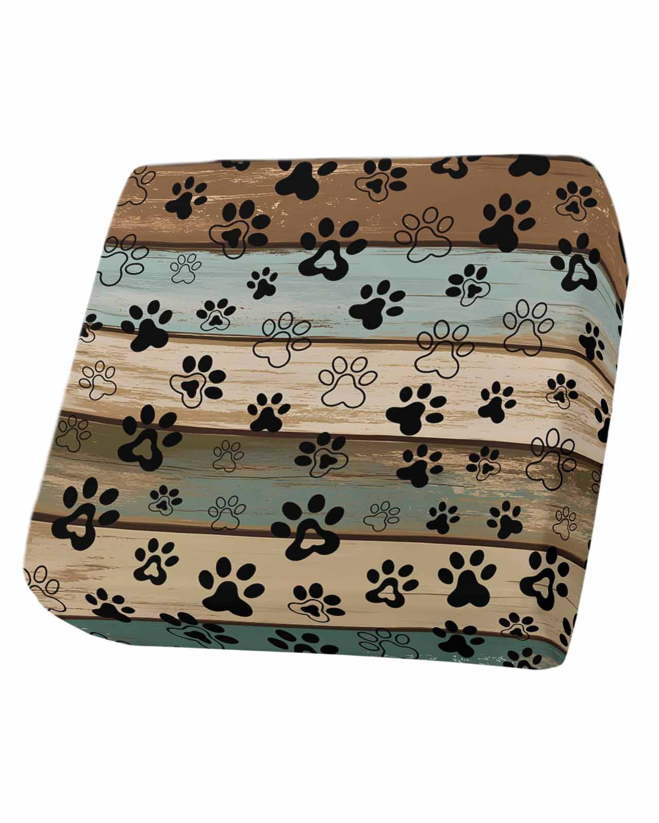Black Paw Print Sofa Couch Cushion Covers Washable, Removable ...