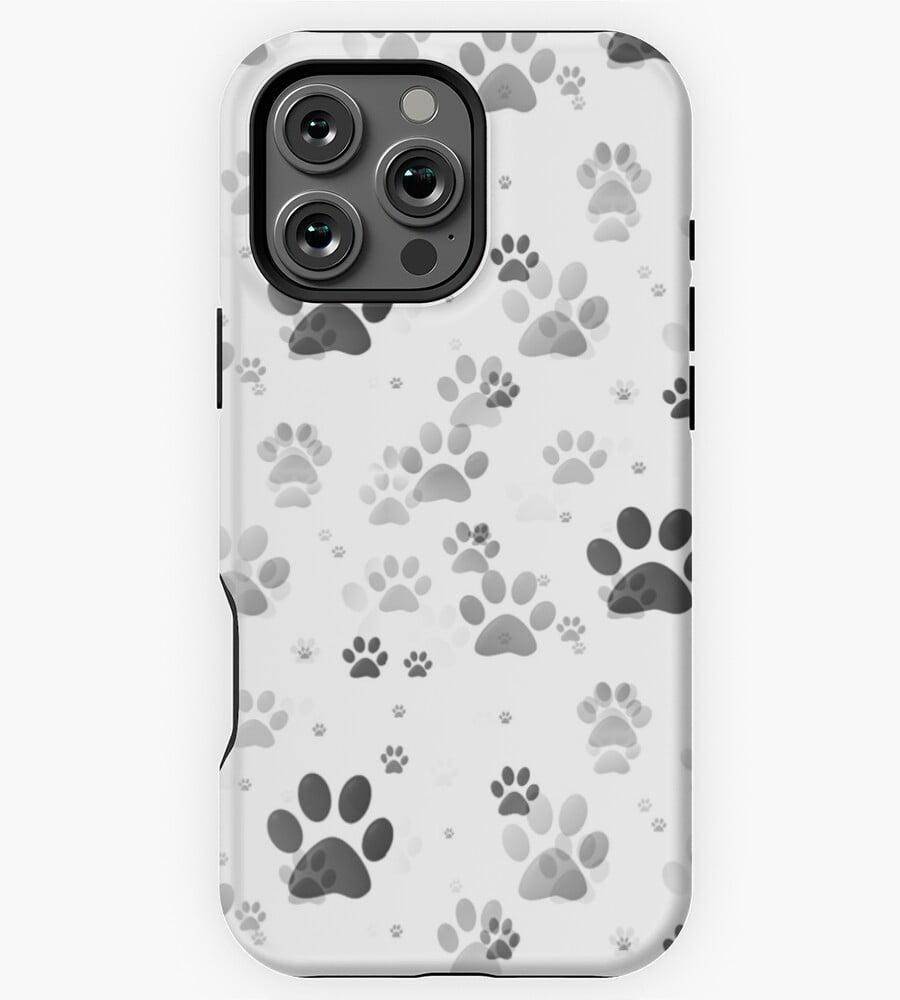 Black Paw Prints GA10243 Phone Case for iPhone 11 to 17 Pro Max ...