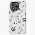 Black Paw Prints Phone Case for iPhone 16 15 14 13 12 11 Pro Max ...