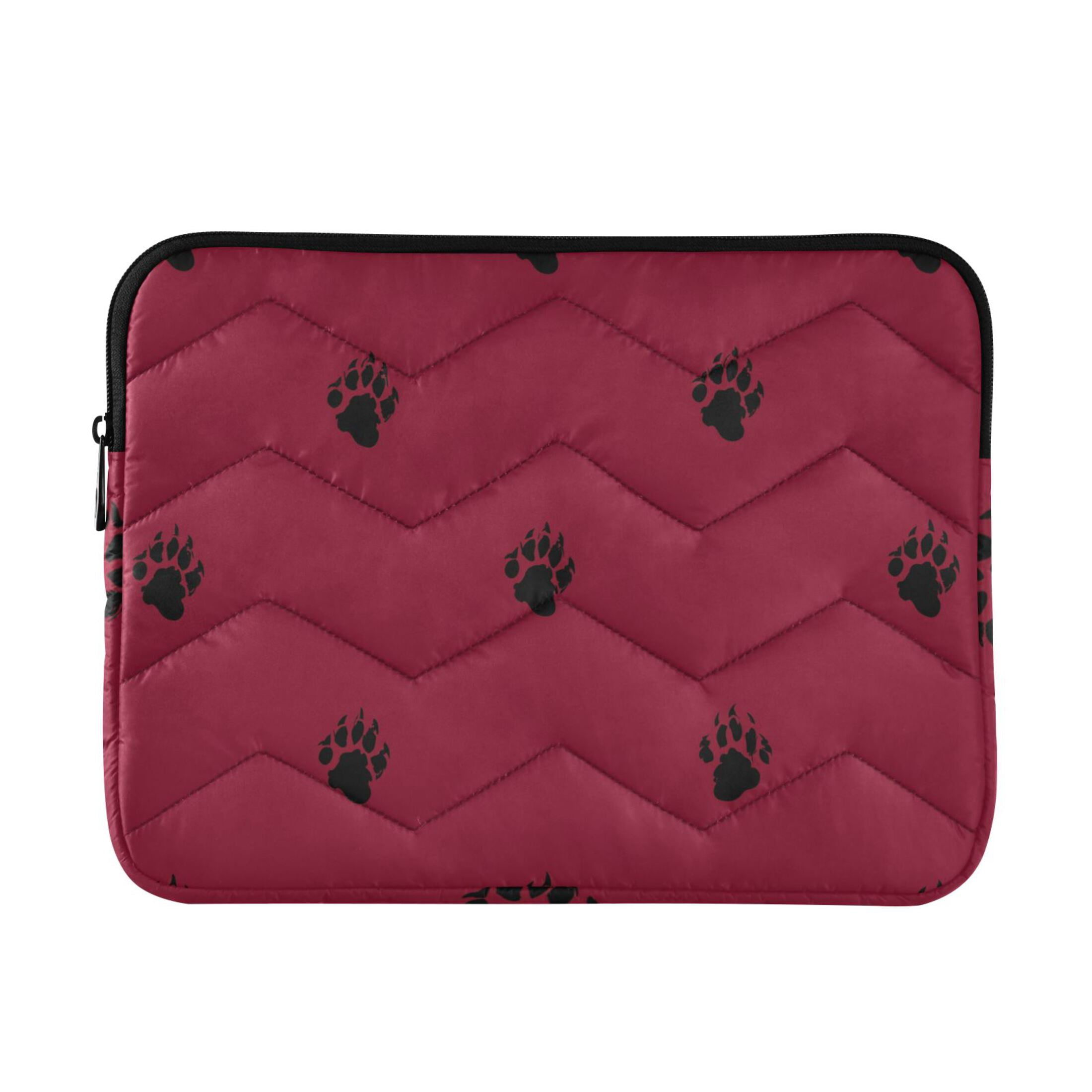 Black Paw Prints Quilted Laptop Protective Cases Computer Sleeves ...