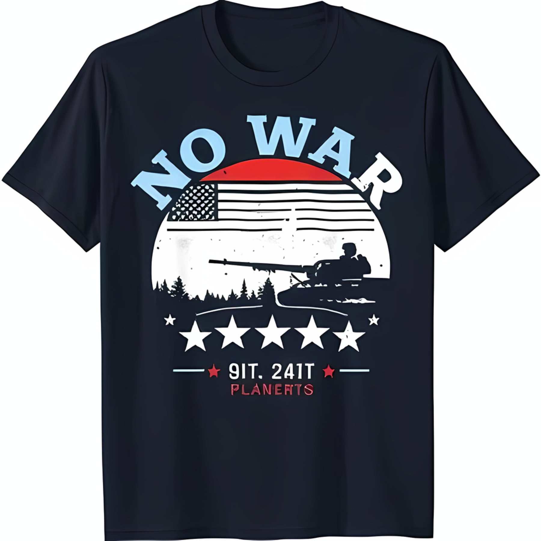 Black Peace Statement T-Shirt with Bold Graphic Design Wear Your ...