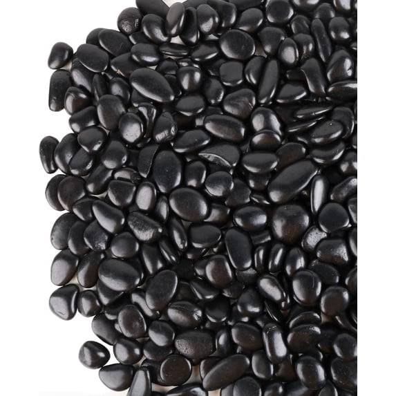 Black Pebbles for Plants 1.8lb Bulk Bag Aquarium Gravel 0.8"- 1.2 ...
