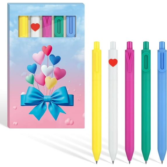 Black Pens, 5 count Retractable 0.5mm Fine Point Pens for Smooth ...