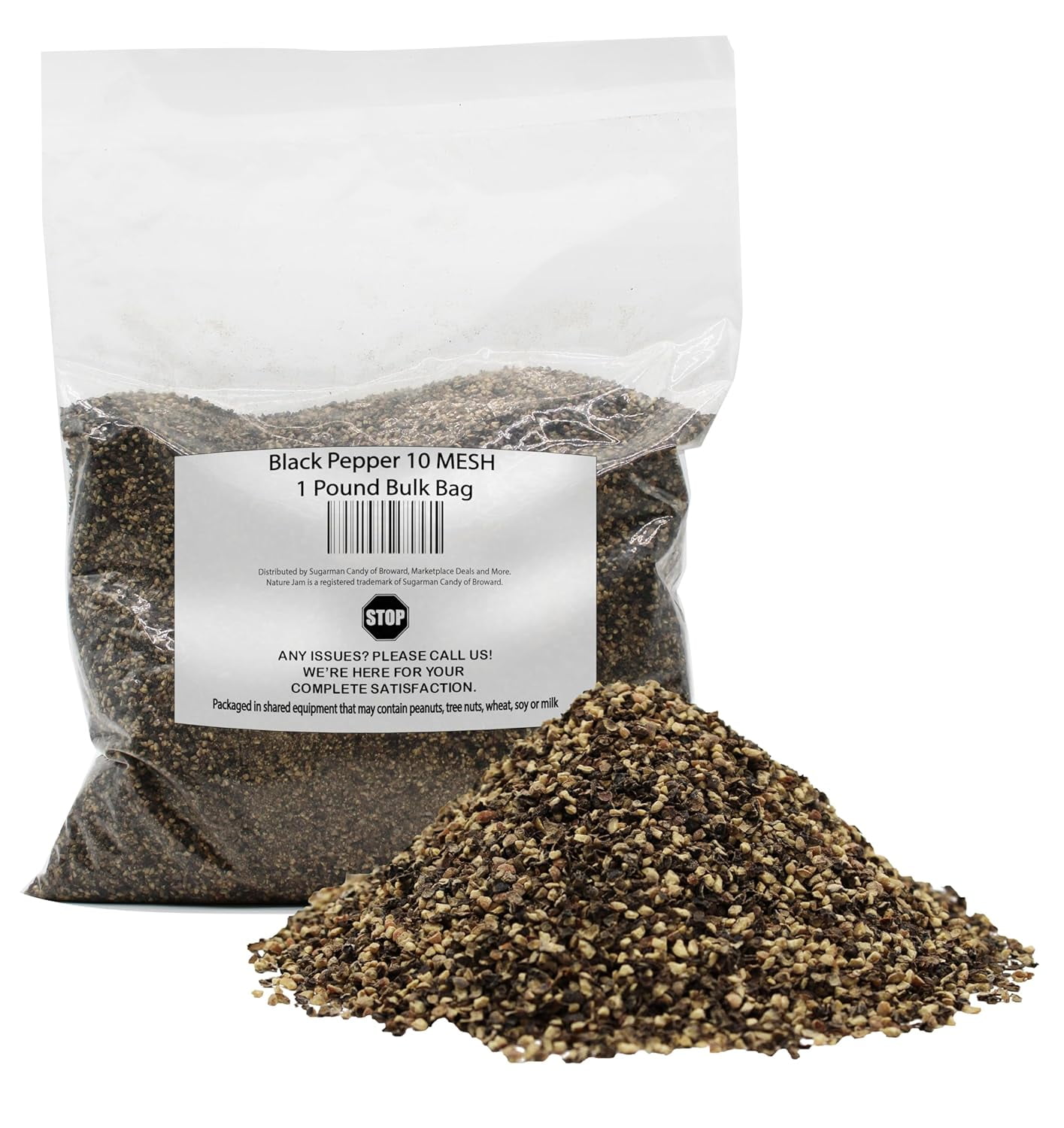 Black Pepper 10 MESH 1 Pound Bulk Bag -Heat Sealed to Maintain ...