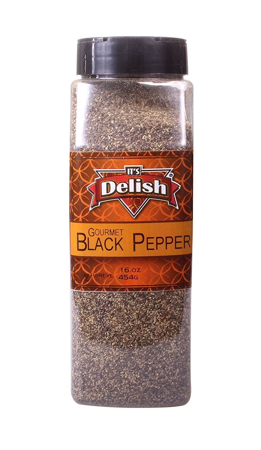 Black Pepper by Its Delish Gourmet ground, 16 Oz. Large Jar - Walmart.com