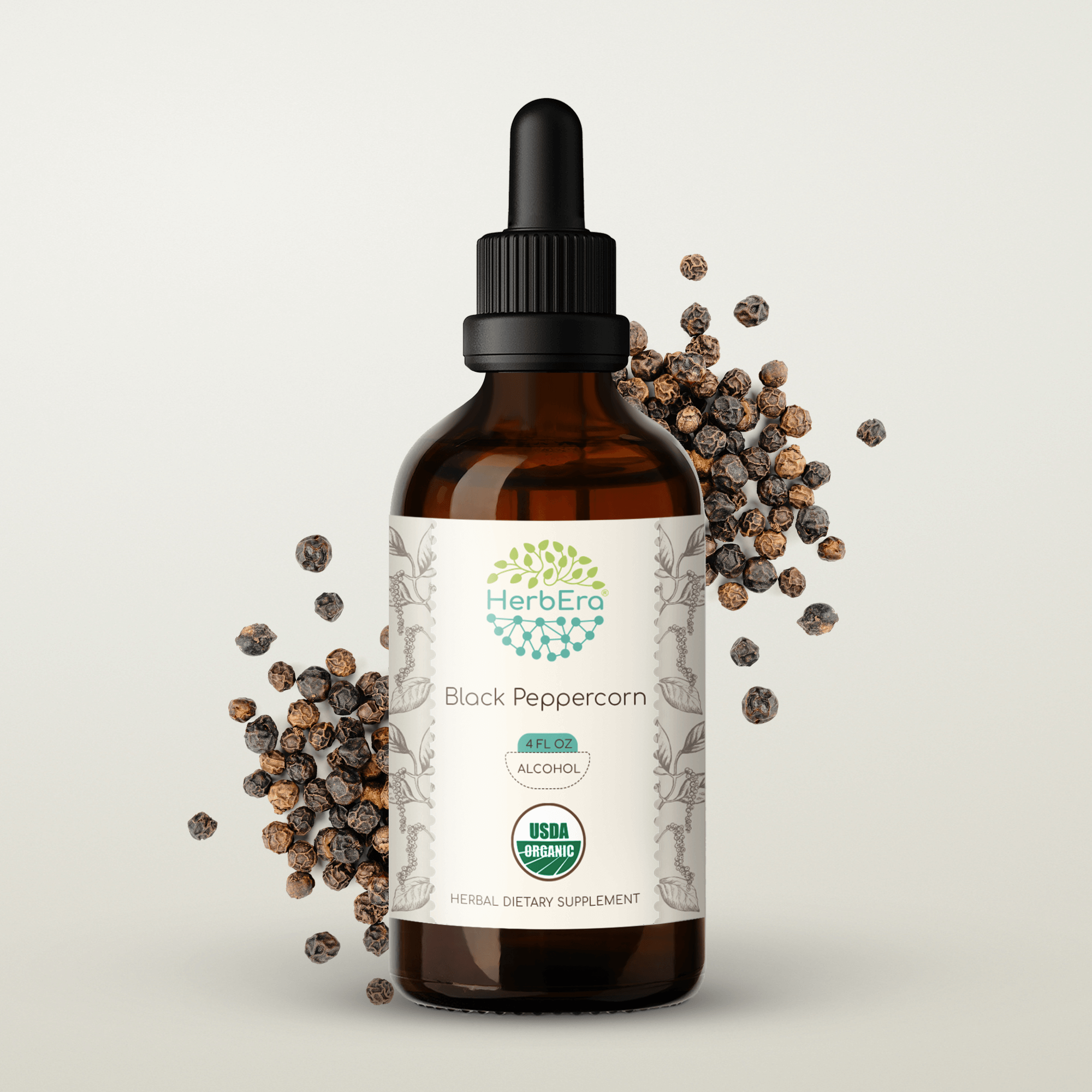 Black Peppercorn Alcohol Herbal Extract Tincture, Super-Concentrated ...