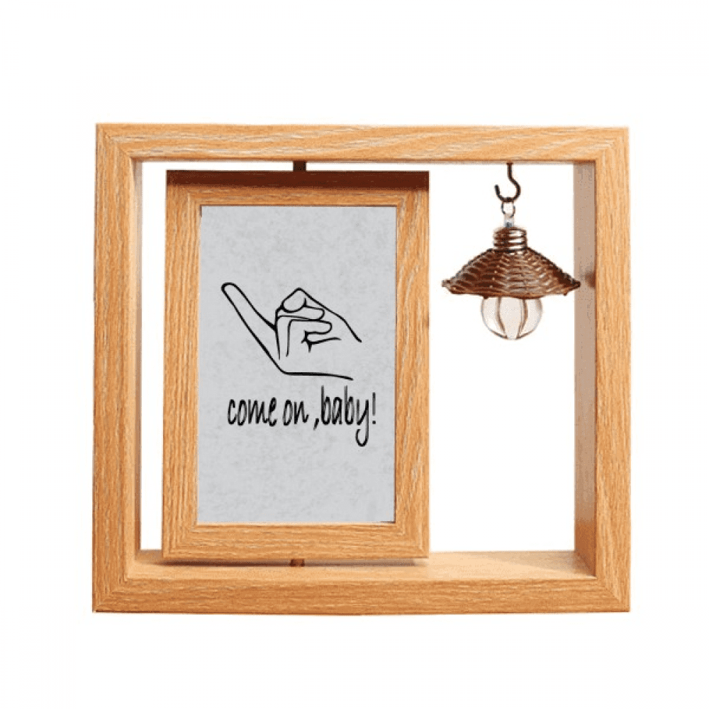 Black Personalized Gesture Wooden Rotating Picture Photo Frame 4x6 ...