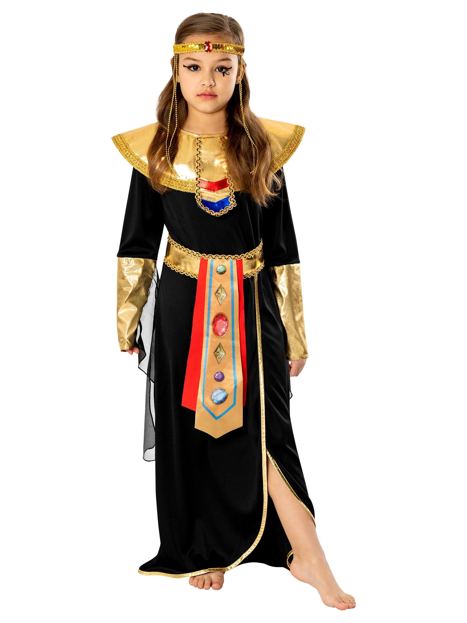 Black Pharaoh Girl Costume Egyptian Princess - Walmart.com