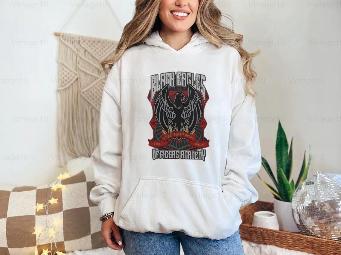 Black Phoenix Crest Hoodie with Classic Fantasy Emblem, for men & women ...