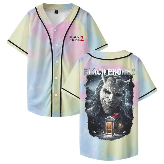 Black Phone 2 Cold Call Baseball Jersey Short Sleeve Button-up Shirts ...