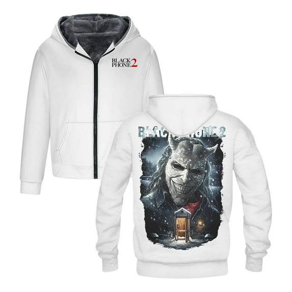 Black Phone 2 Cold Call Zipper Hoodie Long Sleeve Jacket Parkas Women ...