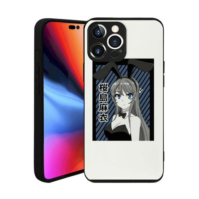 Black Phone Case Bunny Girl Senpai Mai Sakurajima Waifu Sticker ...
