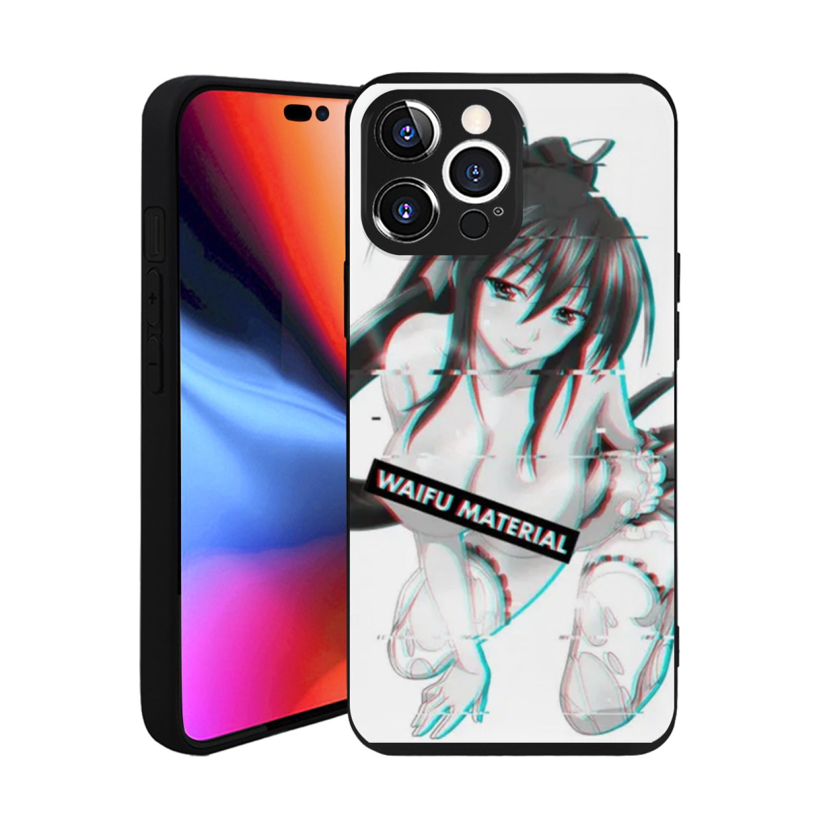 Black Phone Case Cover High School DxD Akeno Himejima Waifu Compatible ...