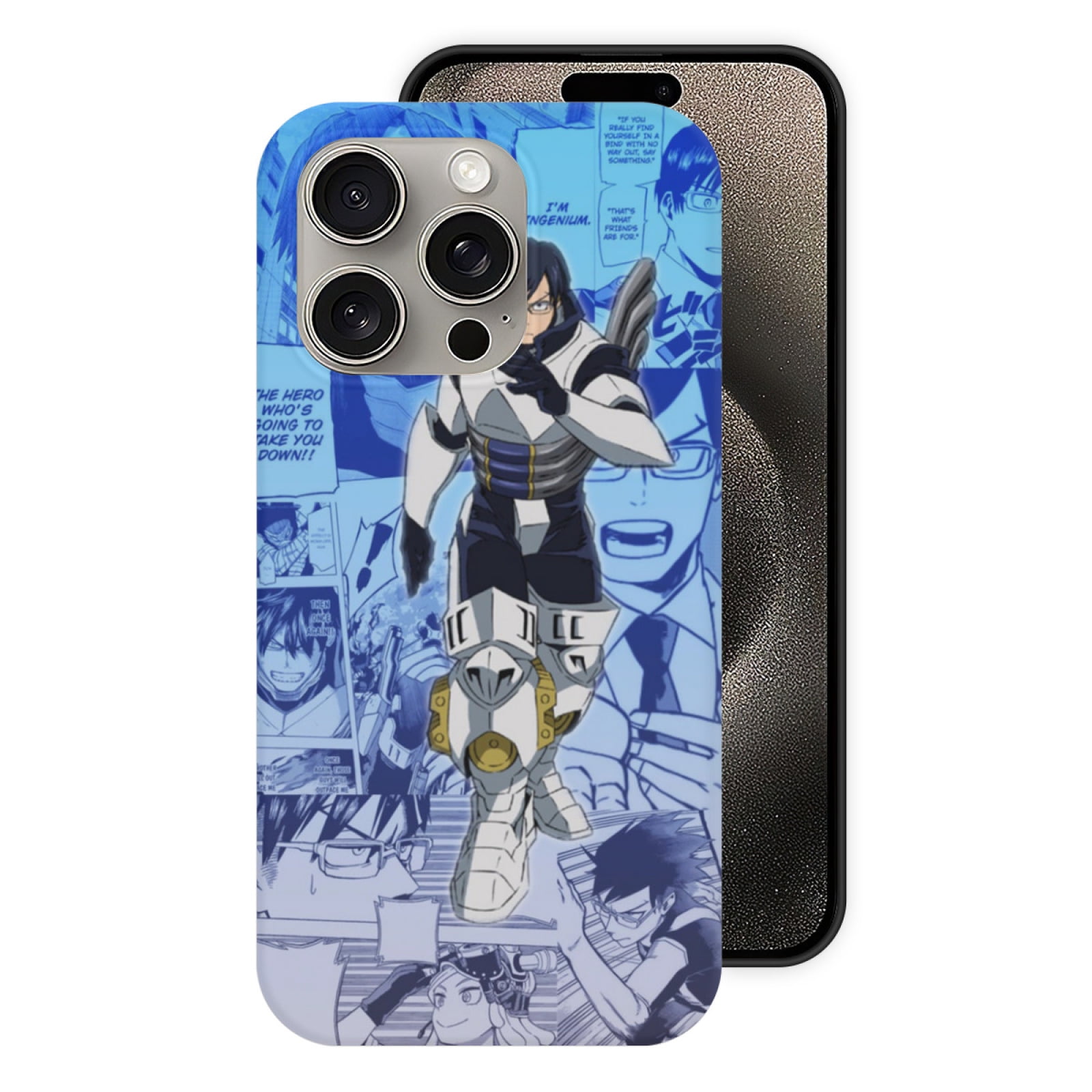 Black Phone Case Tenya Iida My Hero Academia for iPhone 15 Plus Case ...