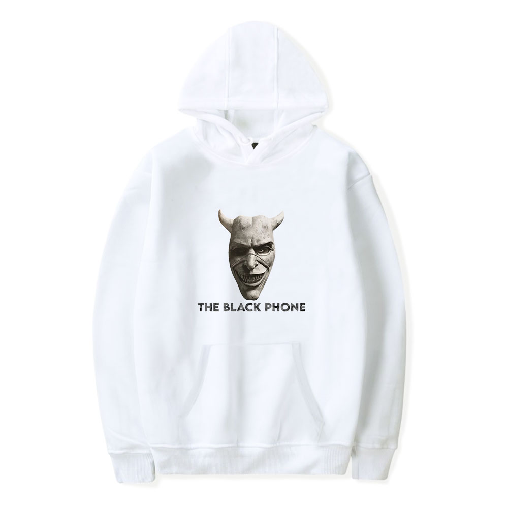 Black Phone Movie Merch Horror Mask Hoodie Long Sleeve Unisex Men Women ...
