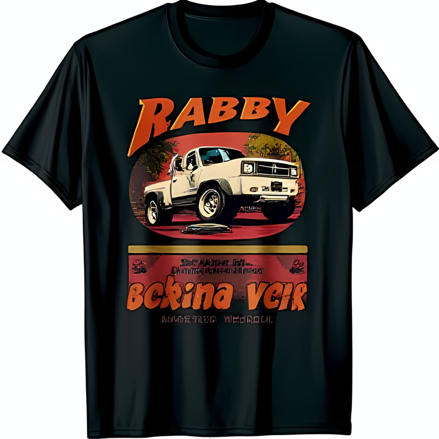 Black Pickup Truck Graphic T-Shirt RABBY & Design - Walmart.com