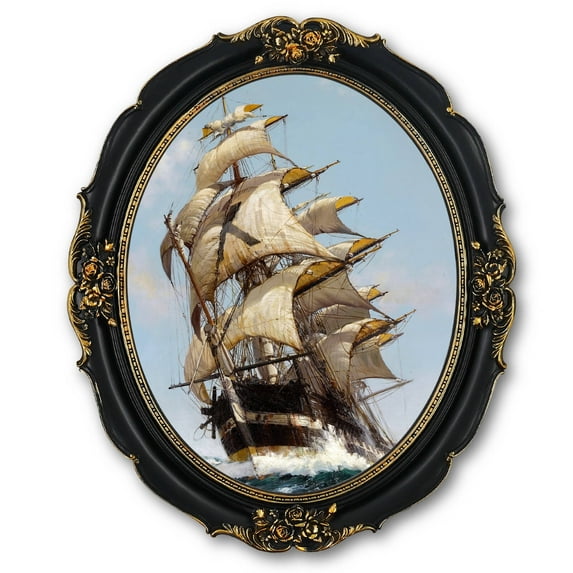 Black Picture Frame 11x14 Oval Photo Frames Antique Gallery Wall Decor ...