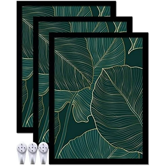 Black Picture Frame Set of 3, 18x24 Picture Frame for Photo Poster ...