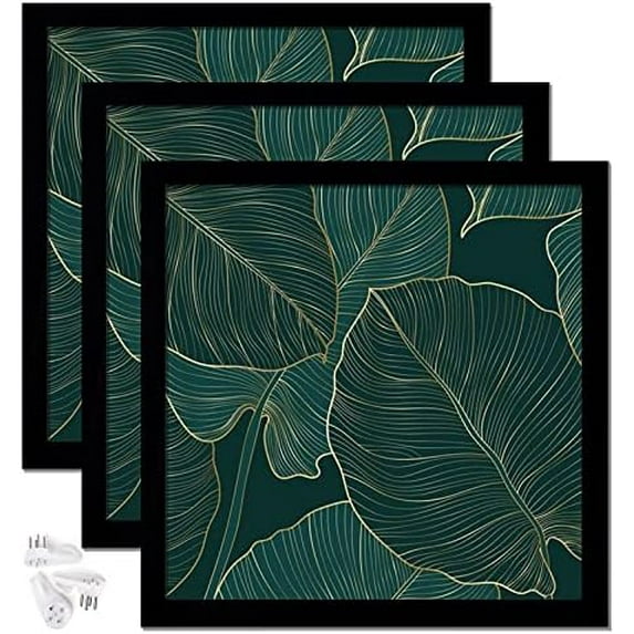 Black Picture Frame Set of 3, 9x9 Picture Frame for Square Photo Poster ...