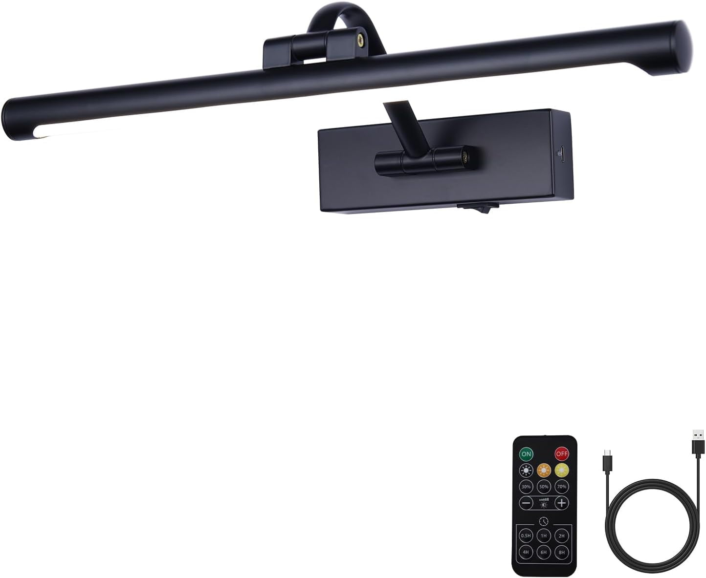 Black Picture Lights Operated 16" Frame Light Gallery Lighting Remote ...