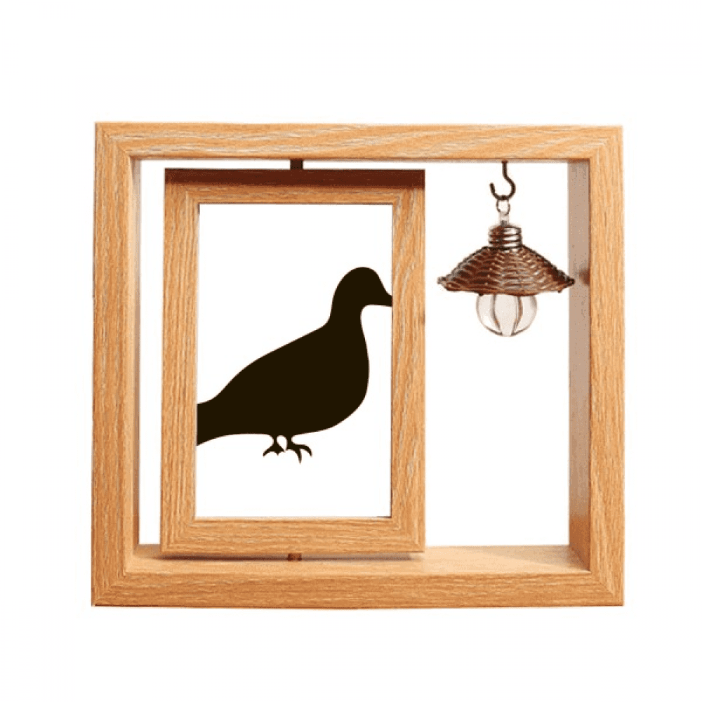 Black Pigeon Animal Portrayal Wooden Rotating Picture Photo Frame 4x6 ...