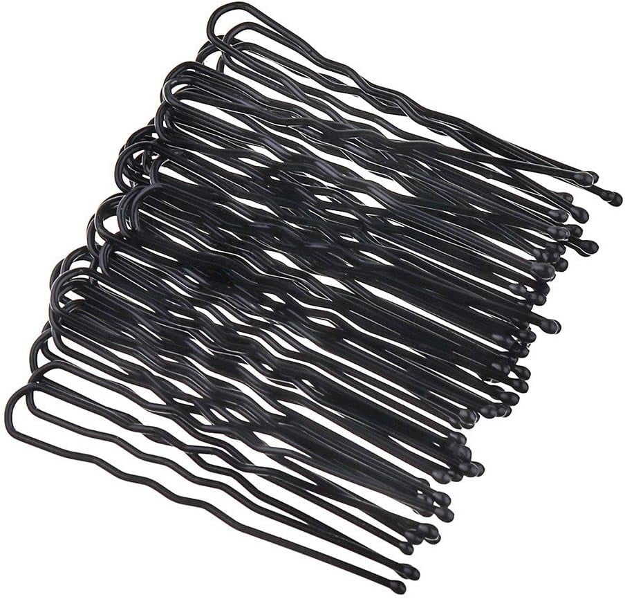 Black Pin Barrette 3 size Hair 100pc U-shaped Hairpins Clip Salon Waved ...